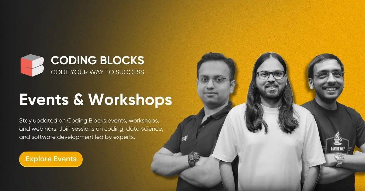 Upcoming Events & Workshops | Coding Blocks